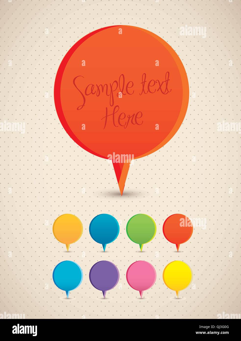 Illustration of colorful text balloons vector illustration Stock Vector ...