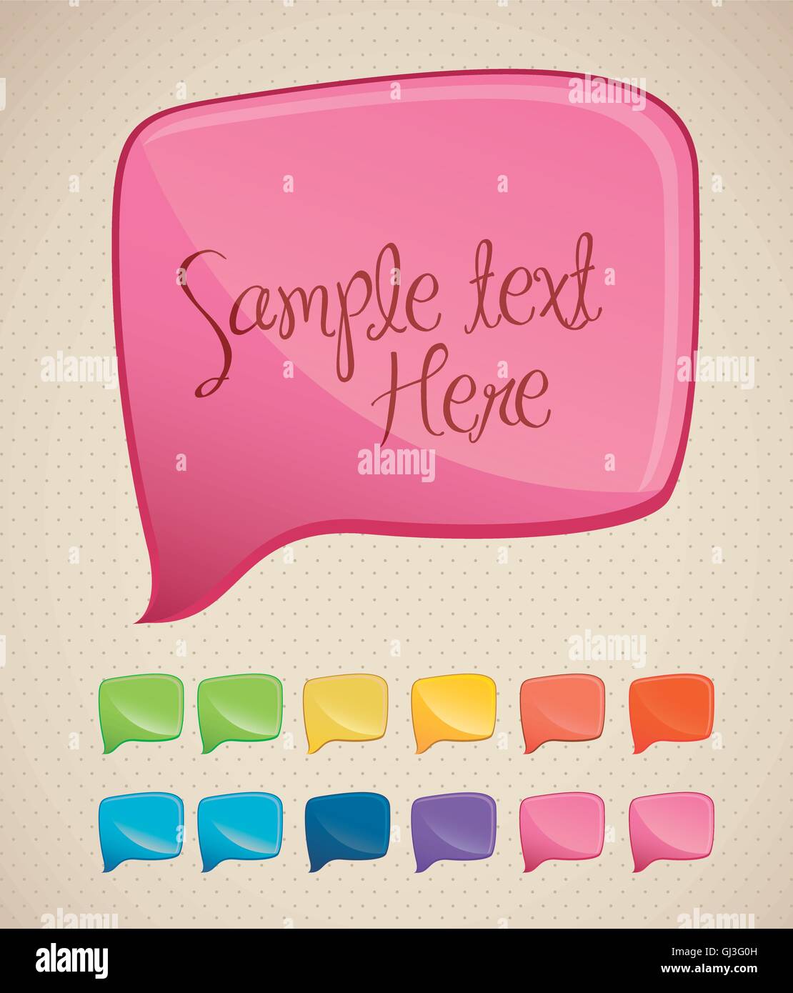 Illustration of colorful text balloons vector illustration Stock Vector ...