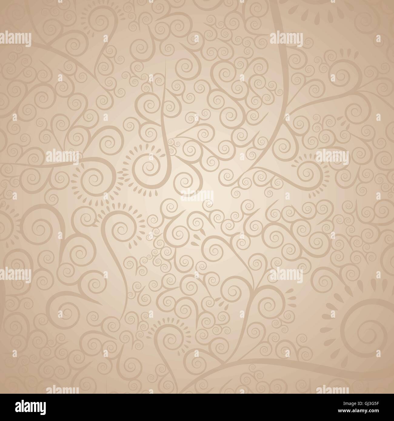 illustration of arabesque pattern in beige tones vector illustra Stock ...