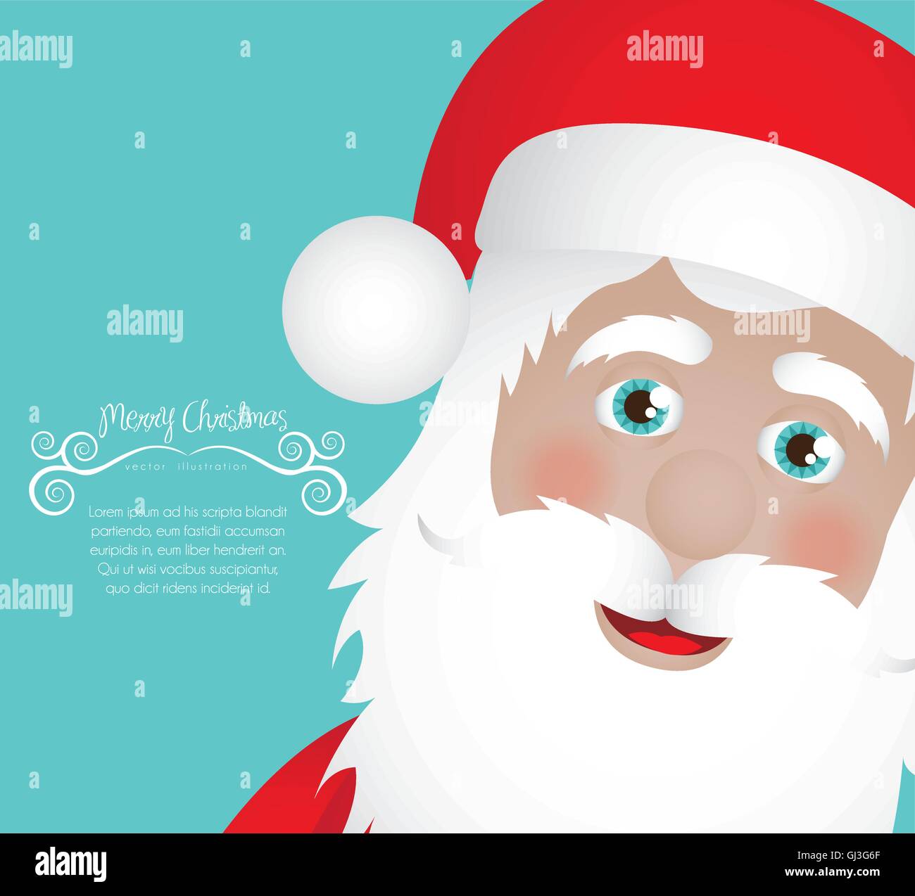 illustration close up of santa claus vector illustration Stock Vector ...