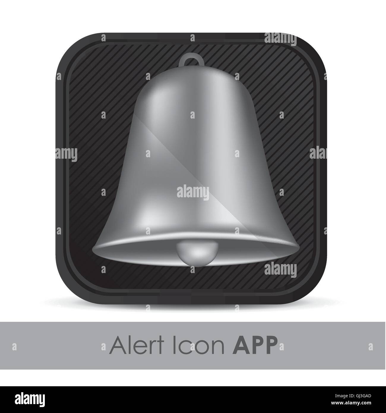 illustration of alarm application icon with silver bell vector i Stock ...