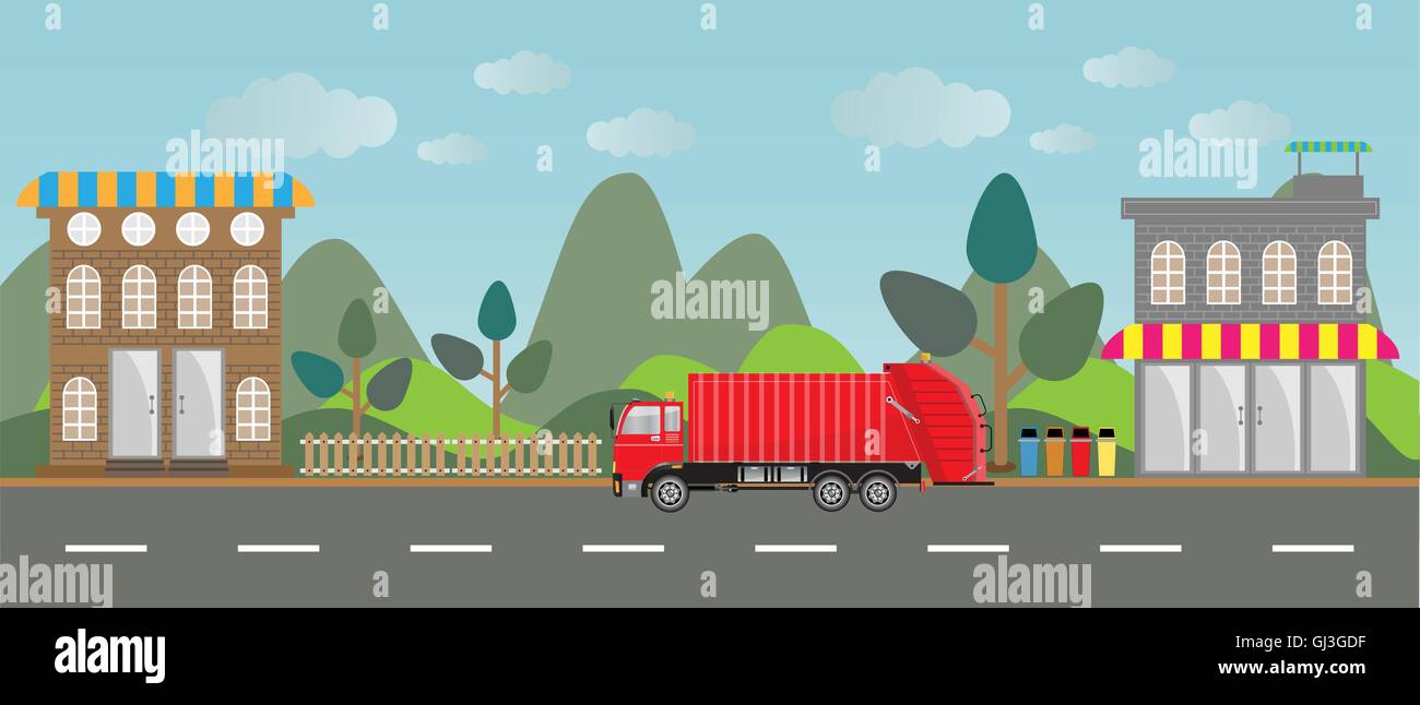 City dump background Stock Vector Images - Alamy