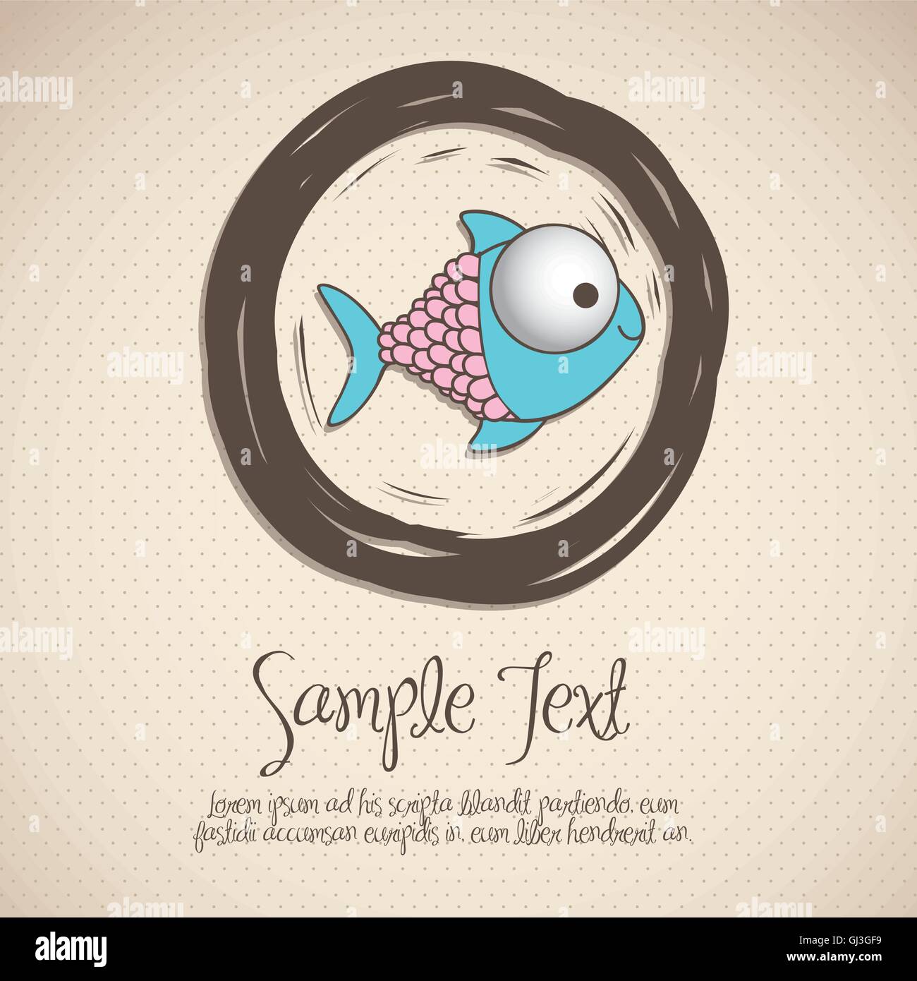 illustration of fish Drawing aquatic animals vector illustration Stock ...