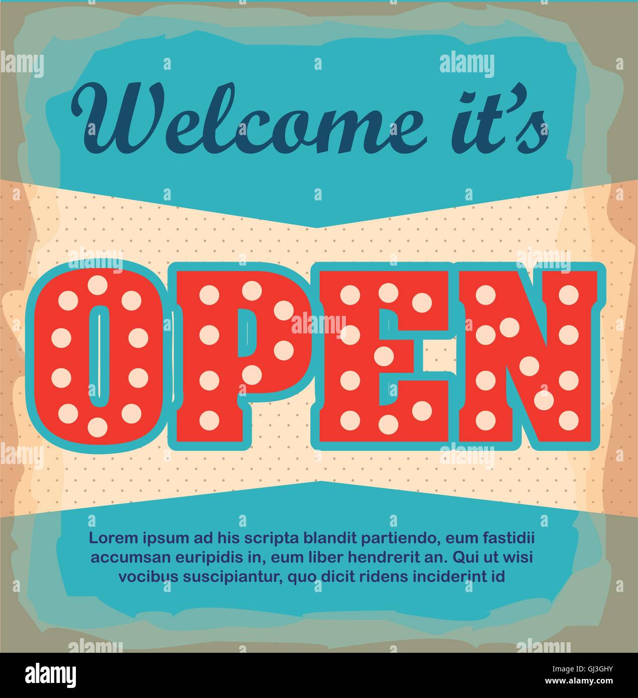 Illustration of Vintage Poster Art open place poster vector illu Stock ...
