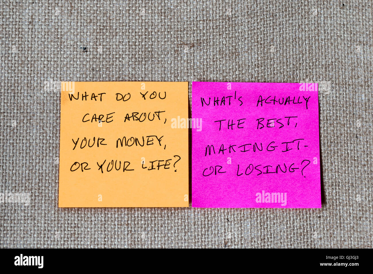 famous quote from the Tao Te Ching written on sticky notes, burlap ...