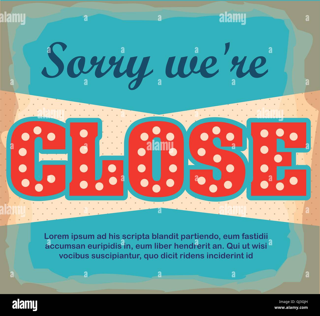 Illustration of Vintage Poster Art close place poster vector ill Stock ...