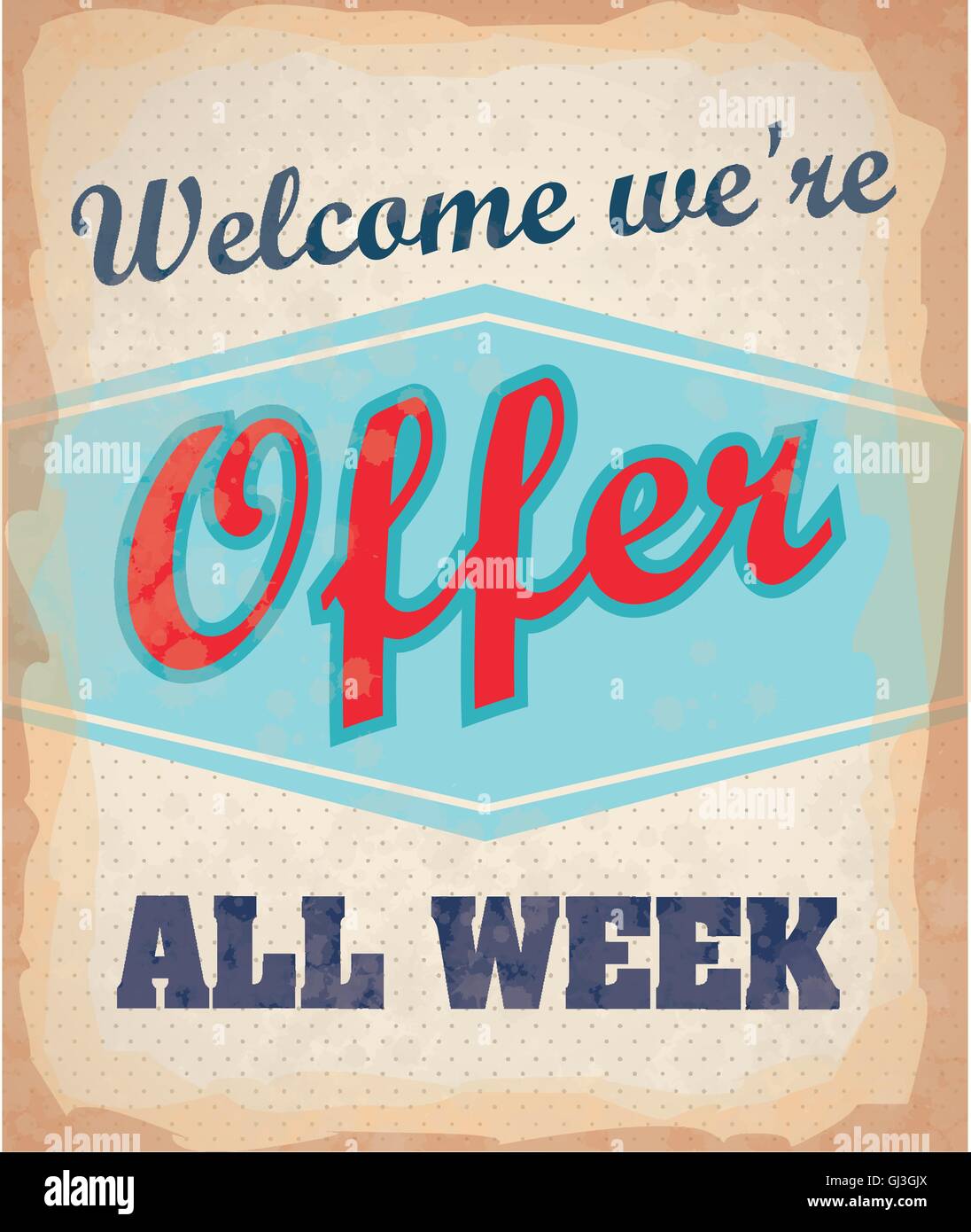 Vintage store poster sixties hi-res stock photography and images - Alamy