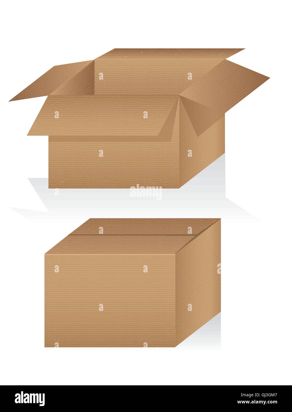 Illustration of textured cardboard box corrugated cardboard vect Stock ...