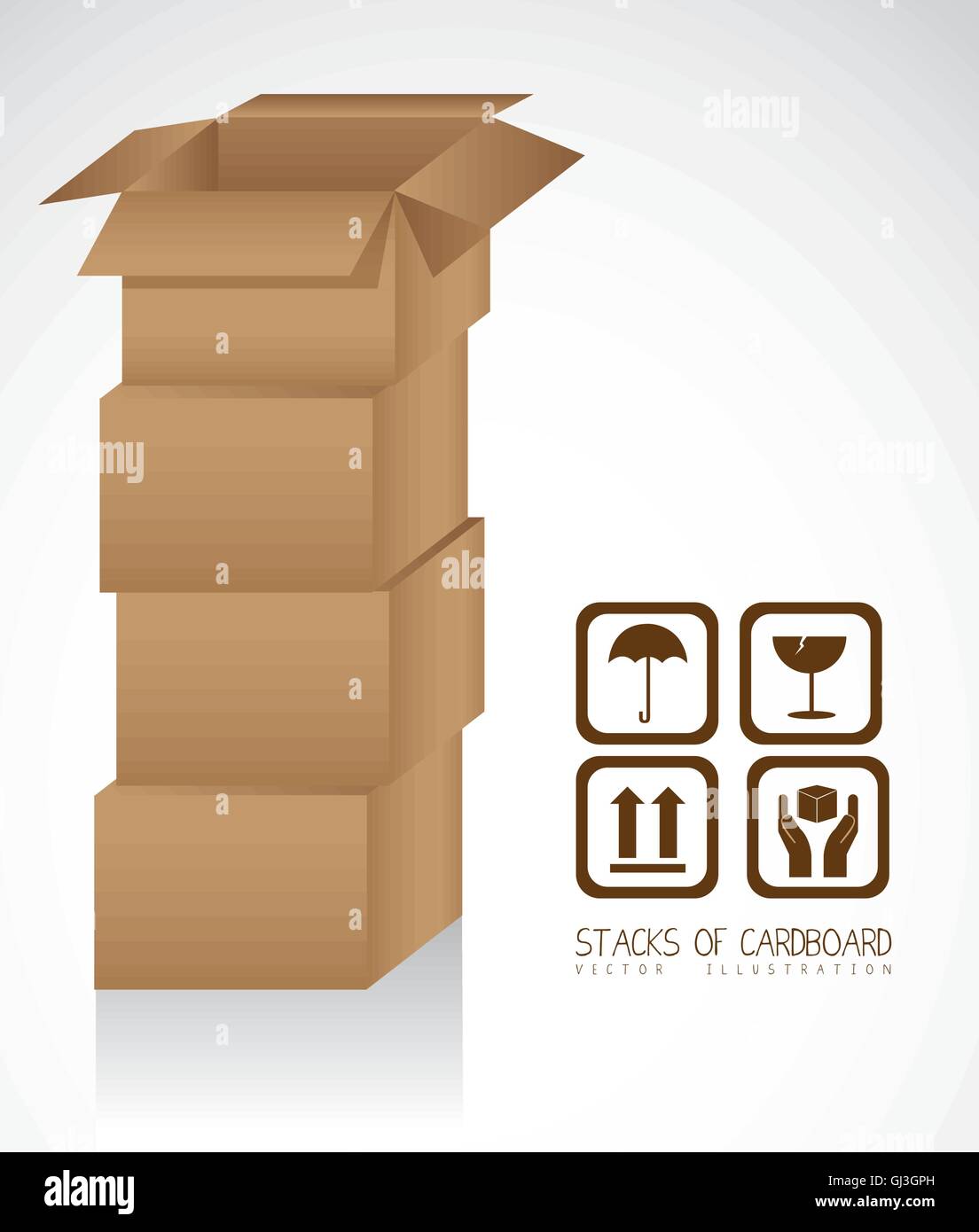 Illustration of stacks of cardboard boxes cardboard texture vect Stock ...