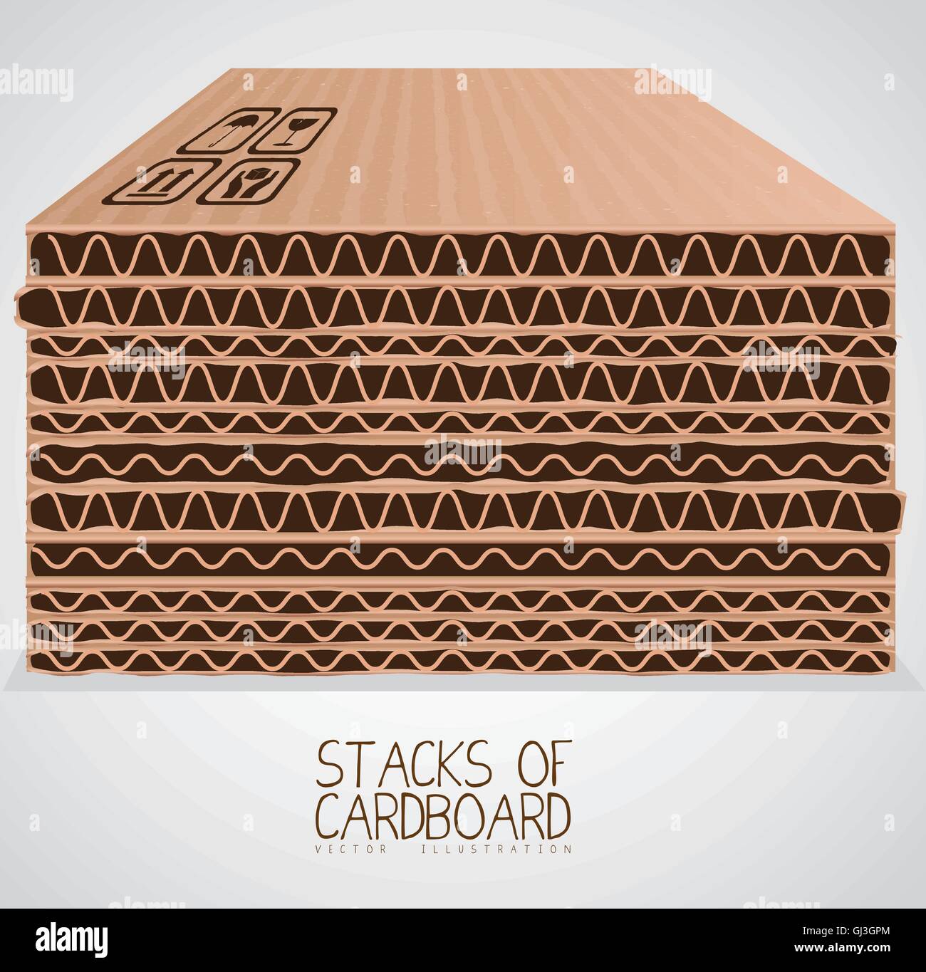 Illustration of stacks of cardboard boxes cardboard texture vect Stock ...