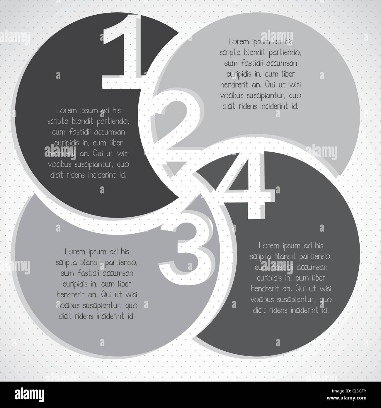 illustration of sequence numbers numeric list of steps vector il Stock ...