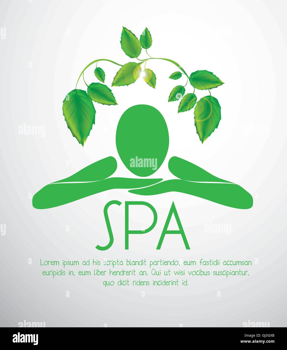 illustration of spa icon silhouette with position of rest and re Stock ...