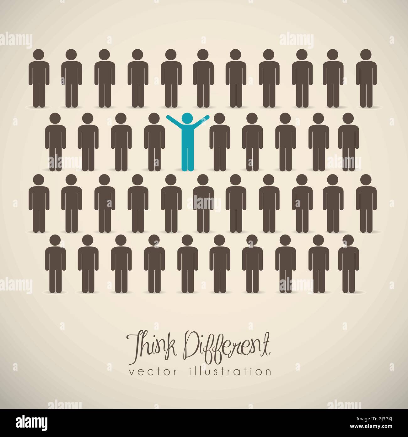 illustration of people icons think different vector illustration Stock ...