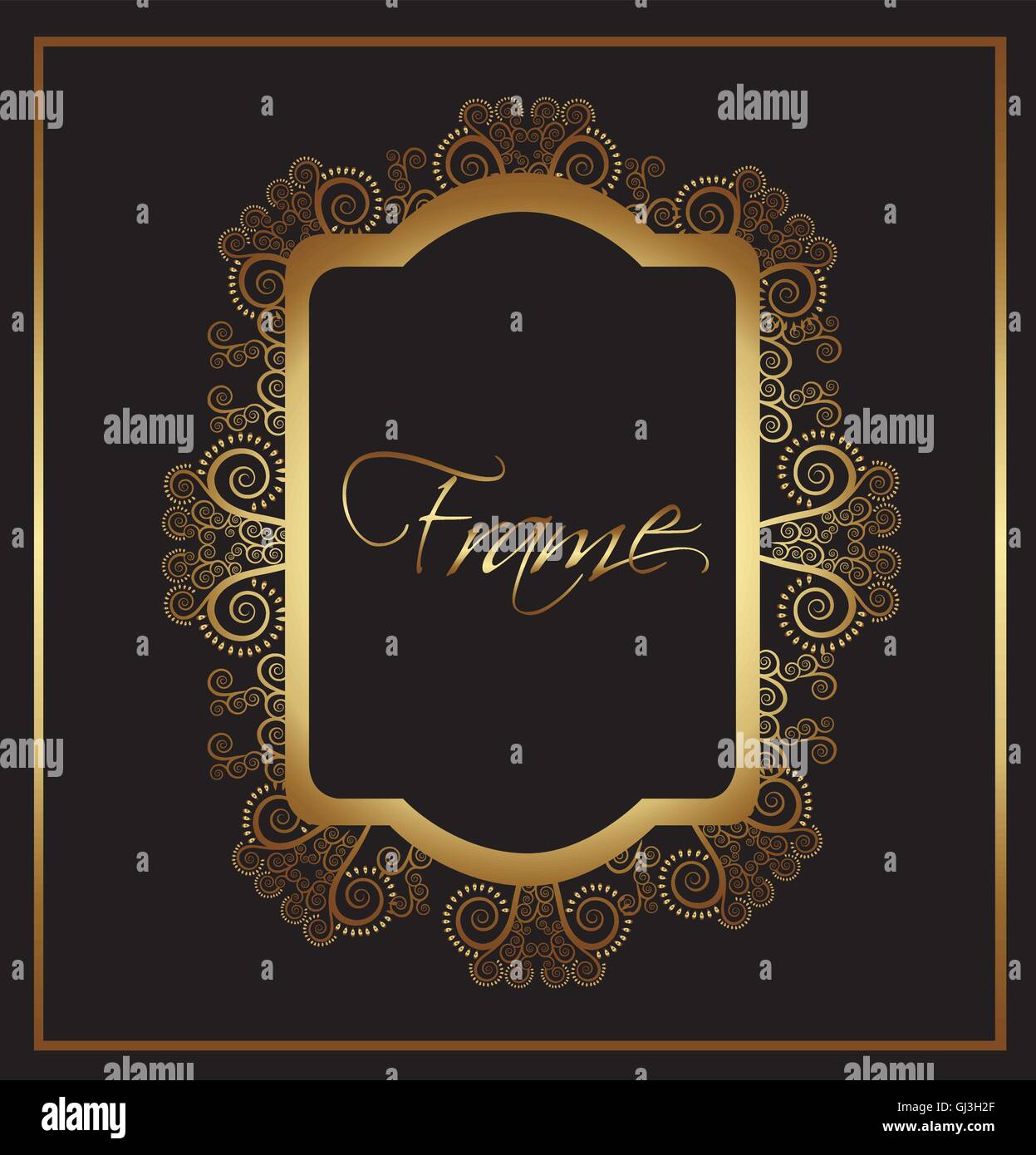 Arabesques of gold Stock Vector Images - Alamy