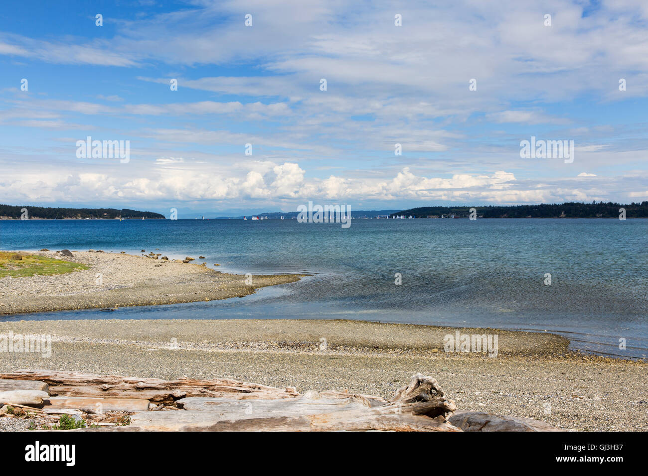 Penn Cove, Whidbey Island, Washington. Viewed toward Coupeville ...