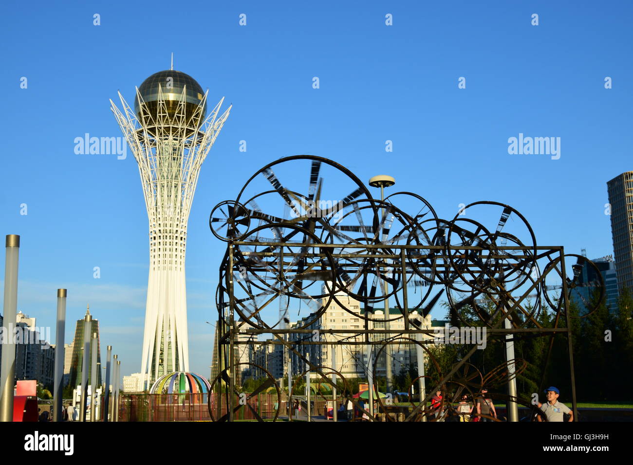 View of the BAITEREK tower in Astana, capital of Kazakhstan Stock Photo ...