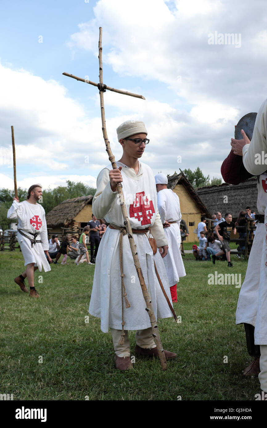 Medieval festival in Carpatian Troy, Trzcinica near Rzeszow, Poland ...