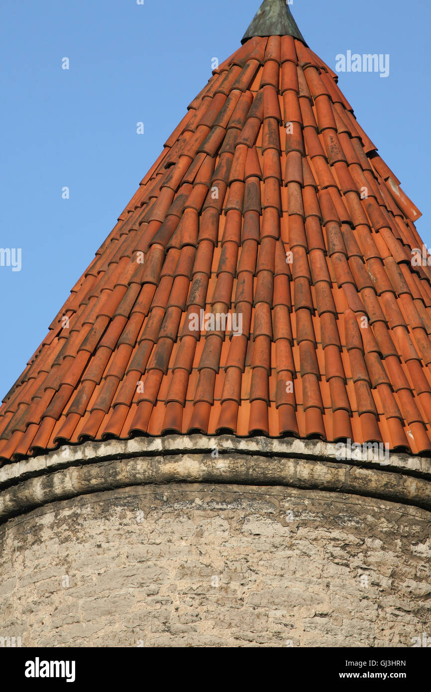 Detail of Viru Gate, a symbol of Tallinn, which is at the eastern ...