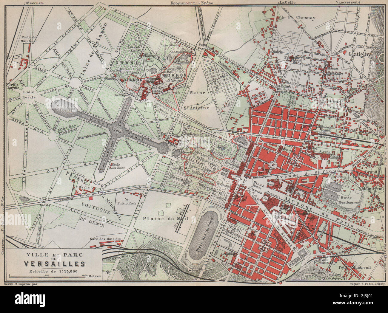 Versailles map hi-res stock photography and images - Alamy