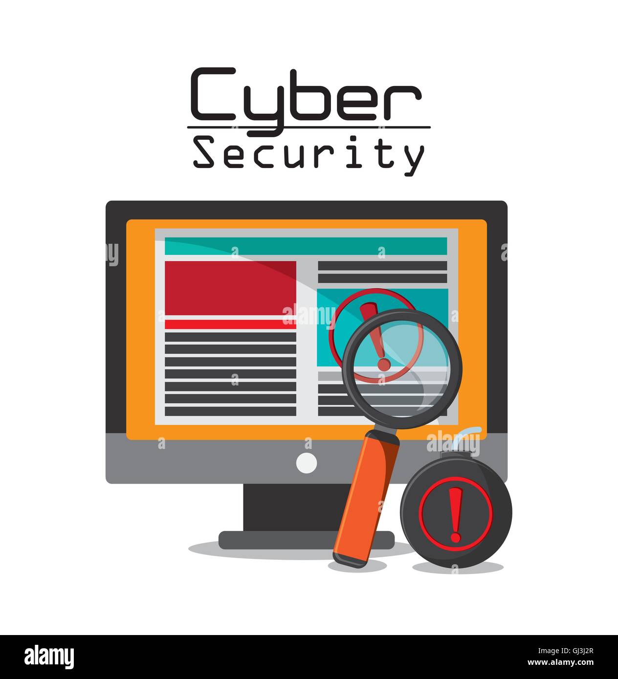 Computer lupe bomb cyber hi-res stock photography and images - Alamy