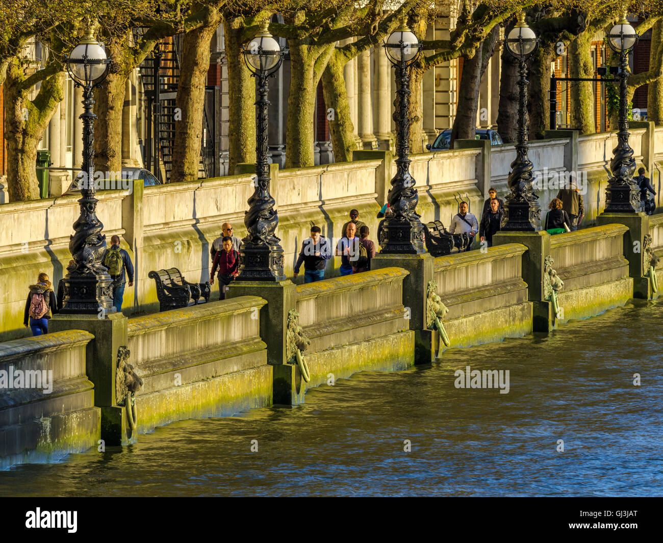 The Queen's Walk, London England Stock Photo - Alamy