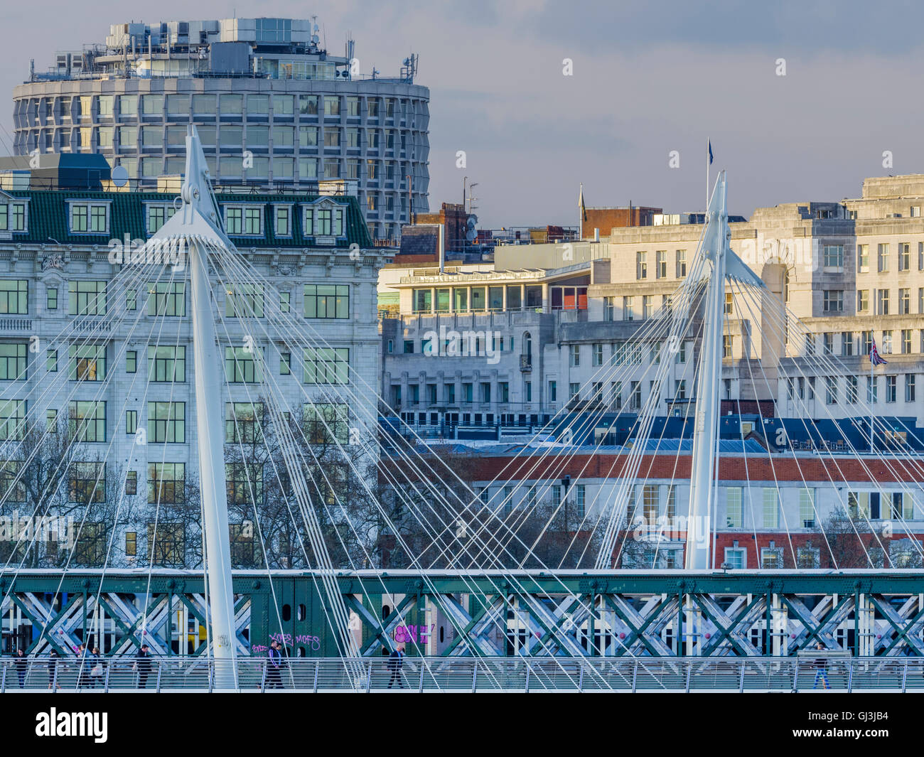 Golden Jubilee Bridge, London England Stock Photo - Alamy
