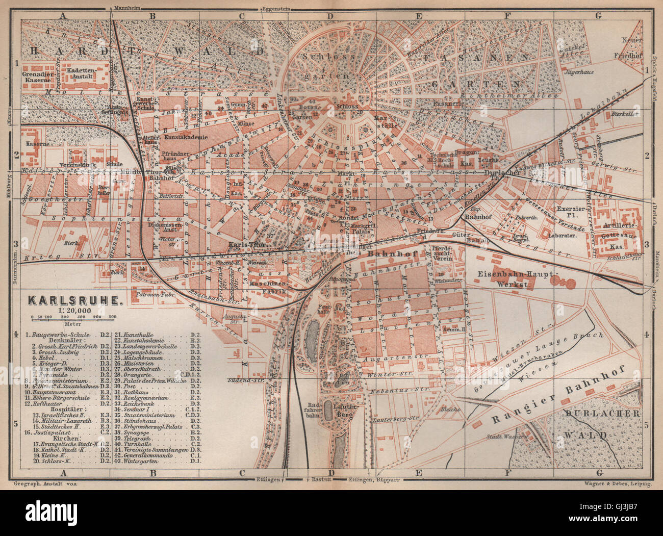 Map of karlsruhe hi-res stock photography and images - Alamy