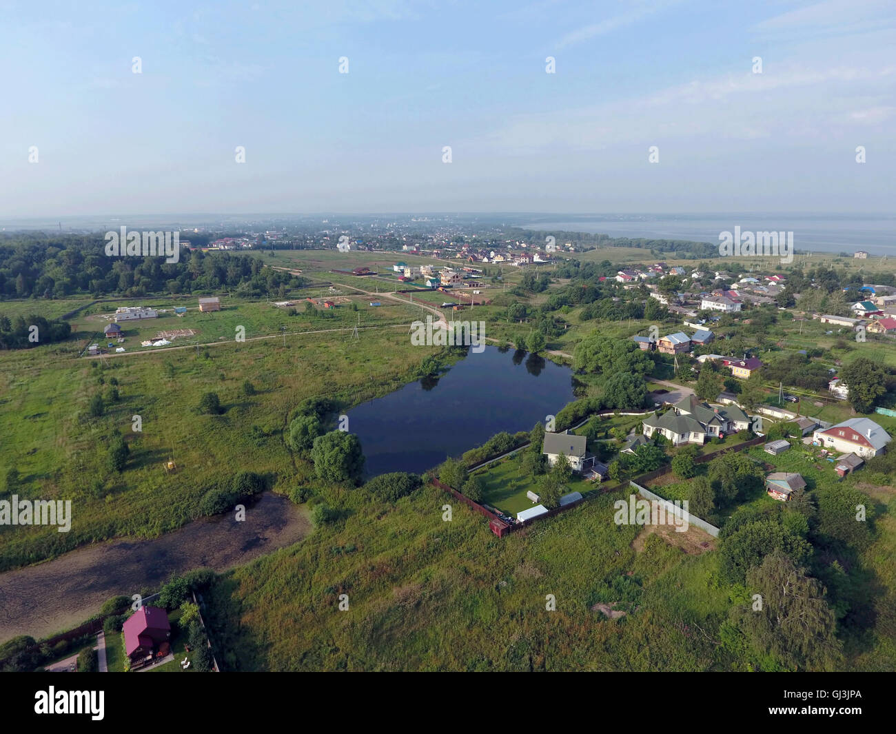 Aerial view of Pereslavl-Zalessky city, Yaroslavl region, Russia Stock ...