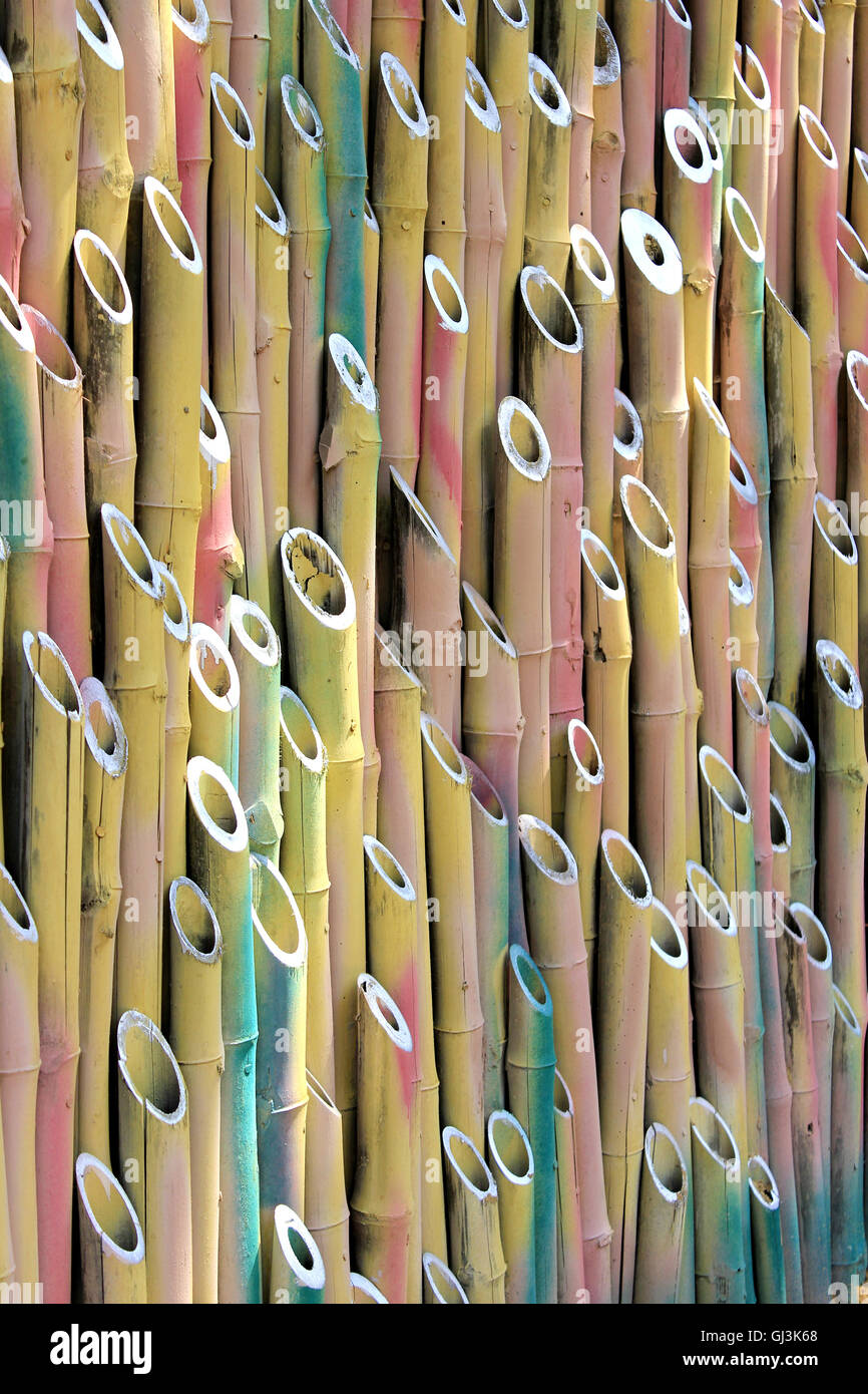 Abstract background made by bamboo. Pattern handcraft, art work Stock ...
