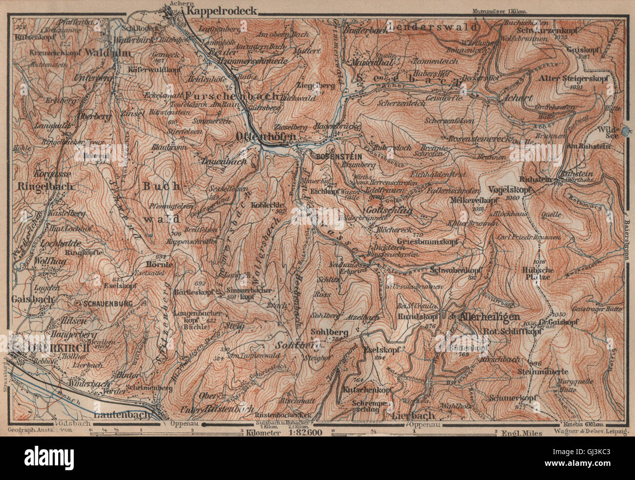 SCHWARZWALD. BLACK FOREST. Oberkirch Ottenhöfen Kloster Allerheiligen ...