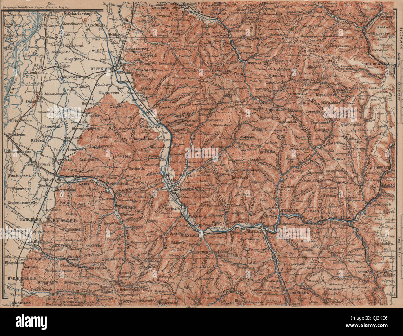 MITTEL SCHWARZWALD. CENTRAL BLACK FOREST. Offenburg Wolfach Schramberg ...