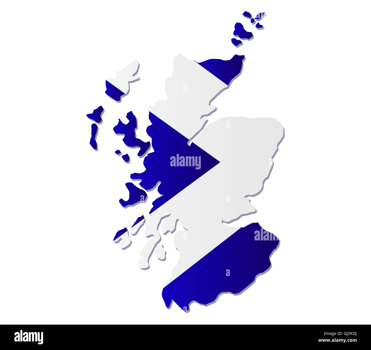 Map of glasgow scotland Cut Out Stock Images & Pictures - Alamy