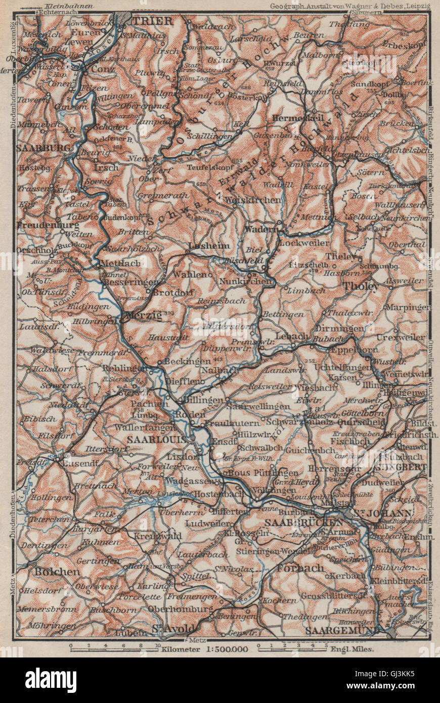 Trier map hi-res stock photography and images - Alamy