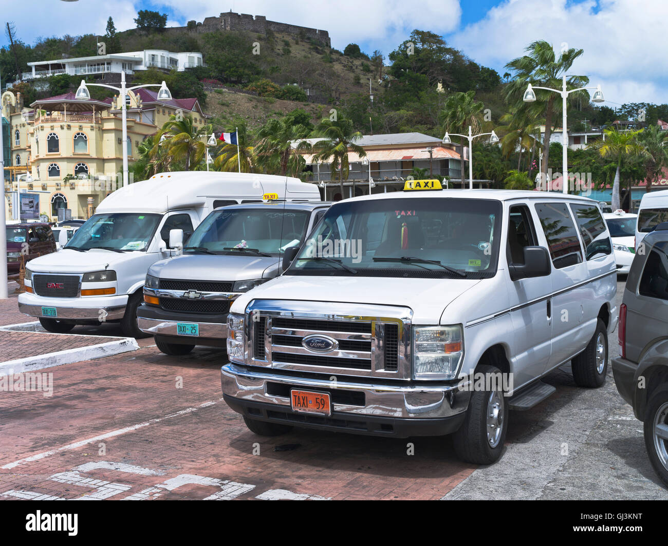 dh Marigot ST MARTIN CARIBBEAN Taxi buses Stock Photo - Alamy