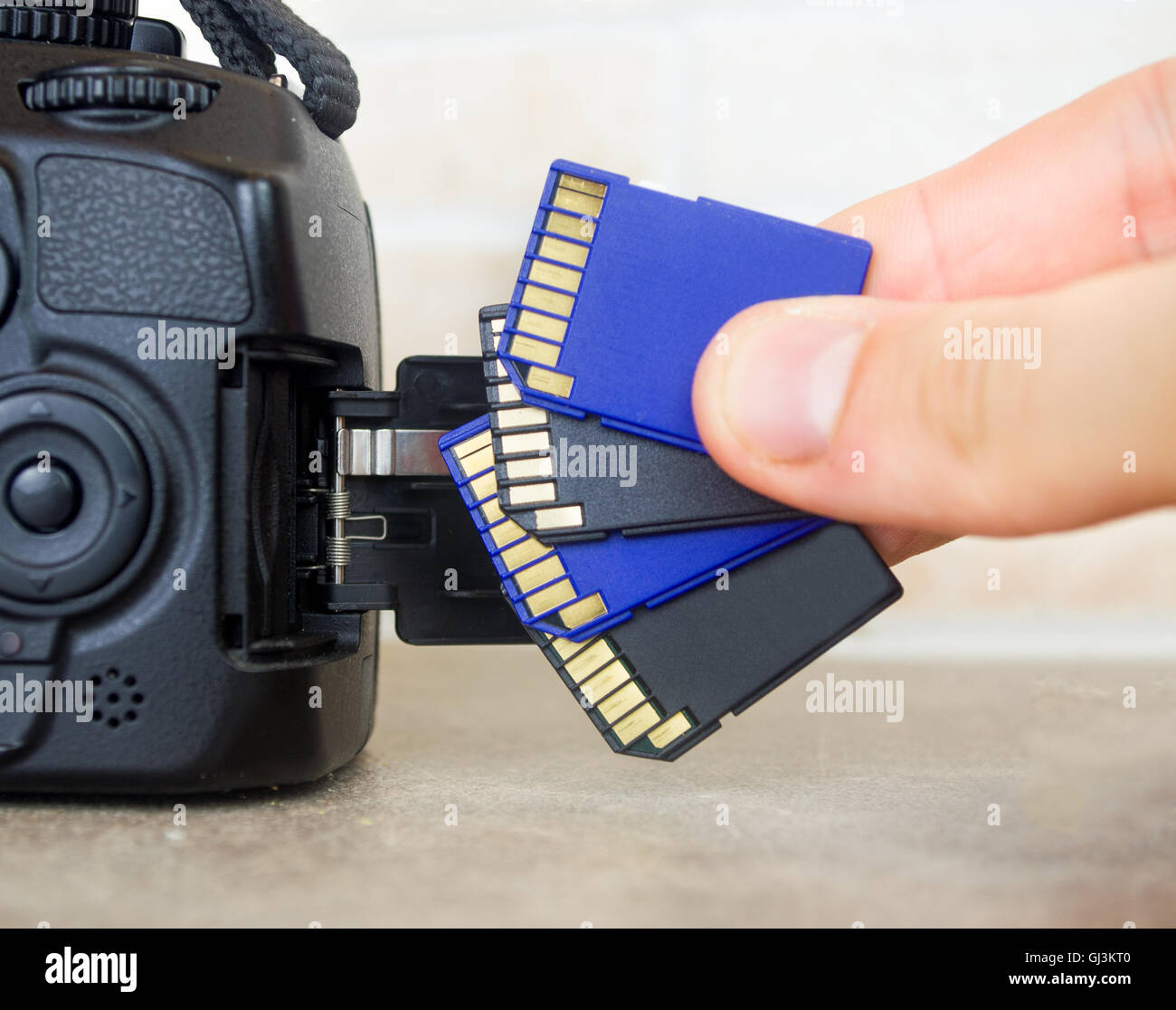 hand show sd cards Stock Photo - Alamy