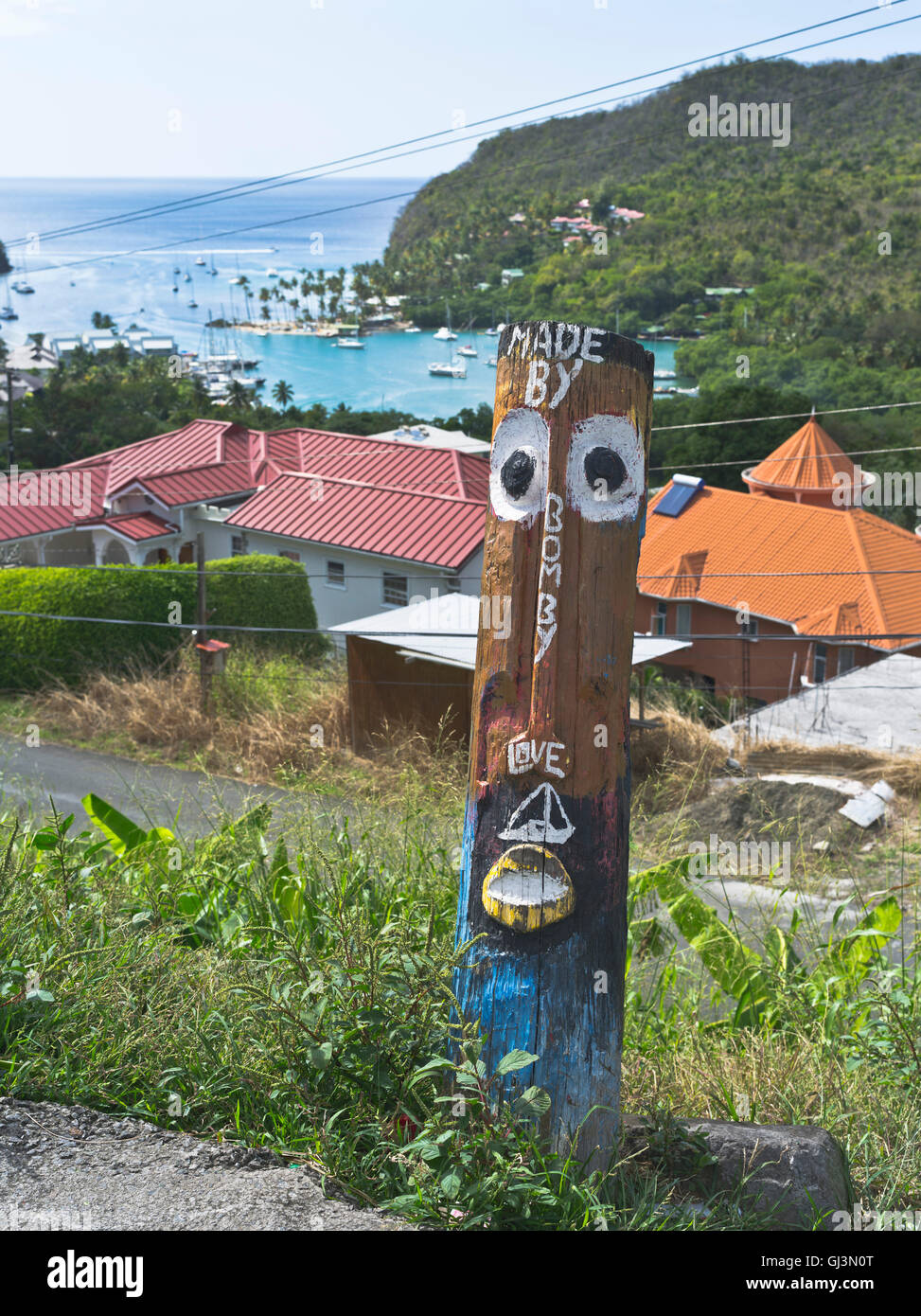 dh Marigot Harbour ST LUCIA CARIBBEAN Caribbean art wooden carving ...
