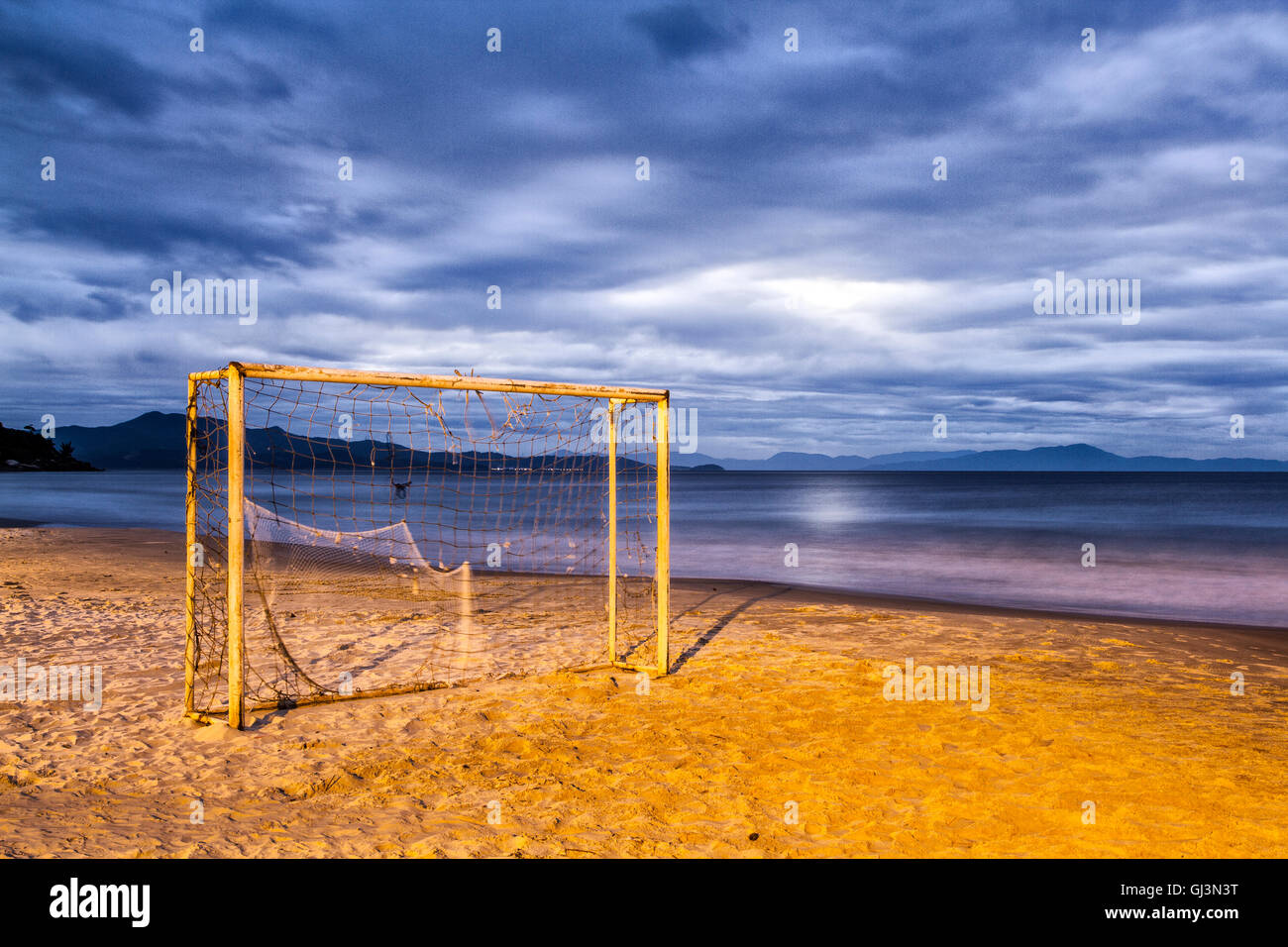Soccer goal beach brazil hi-res stock photography and images - Alamy