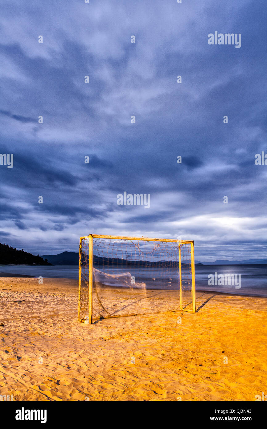 Soccer goal beach brazil hi-res stock photography and images - Alamy