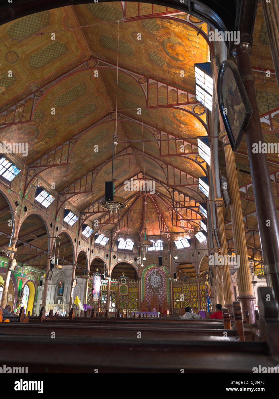 dh Castries ST LUCIA CARIBBEAN Castries Cathedral interior ornate ...