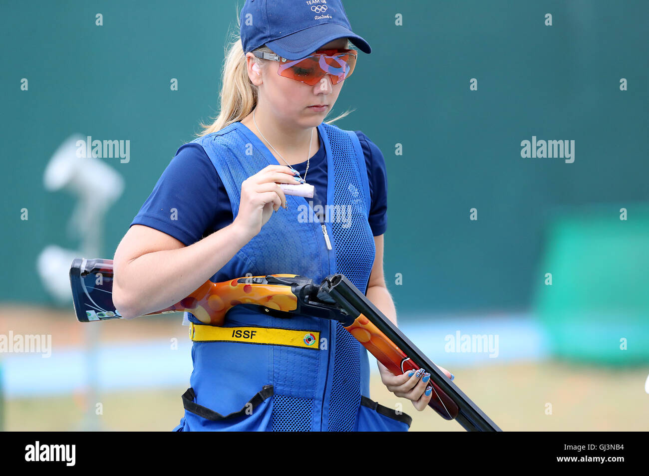 Great Britain's Amber Hill competes in the Women's Skeet Qualification ...