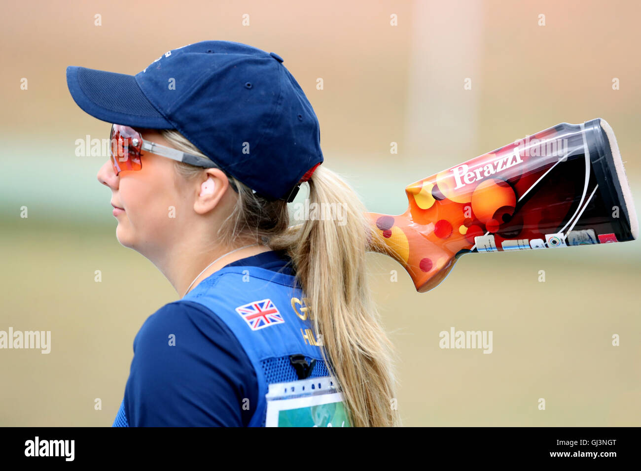 Great Britain's Amber Hill during the Women's Skeet Qualification at ...