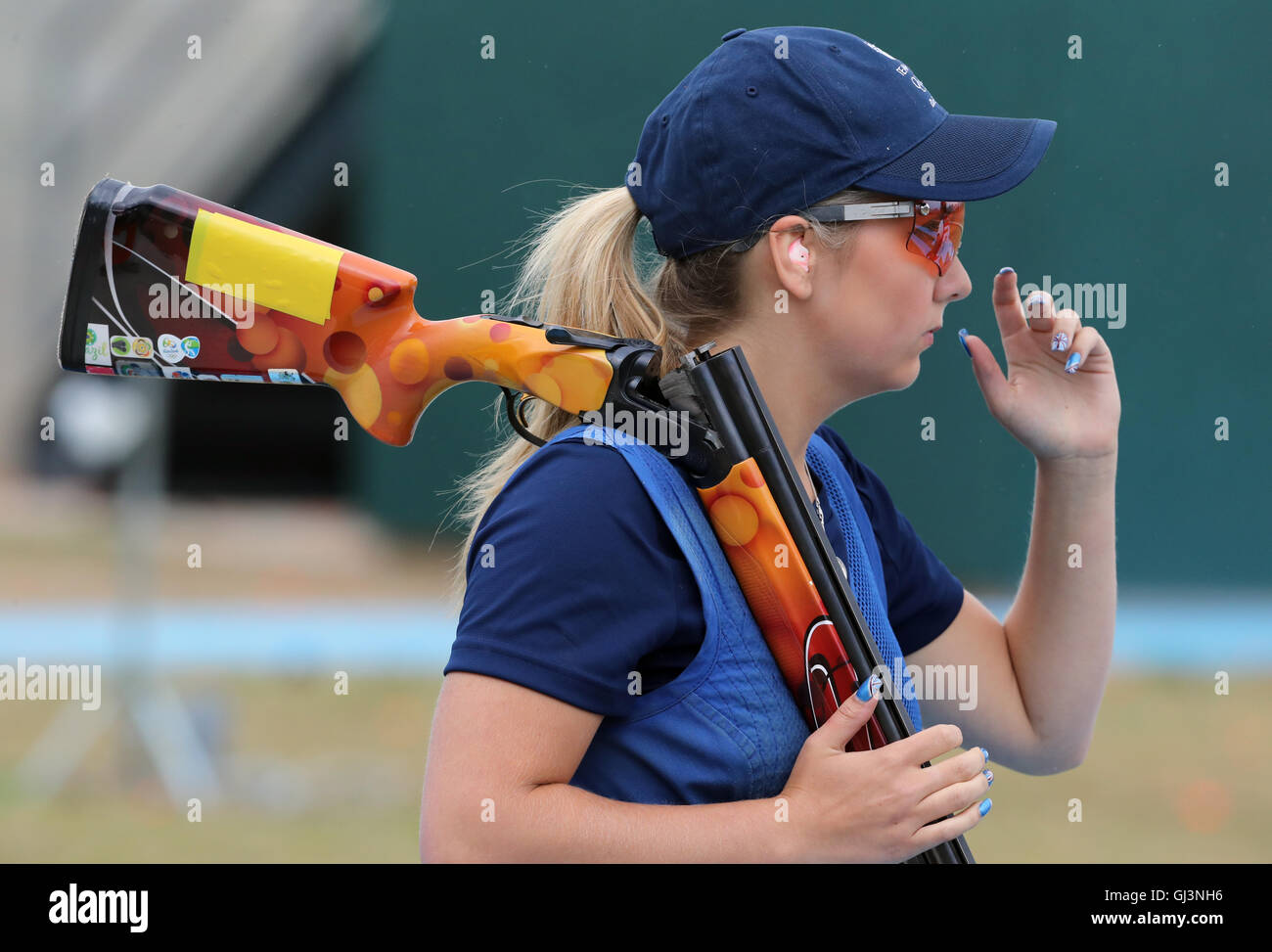Great Britain's Amber Hill during the Women's Skeet Qualification at ...