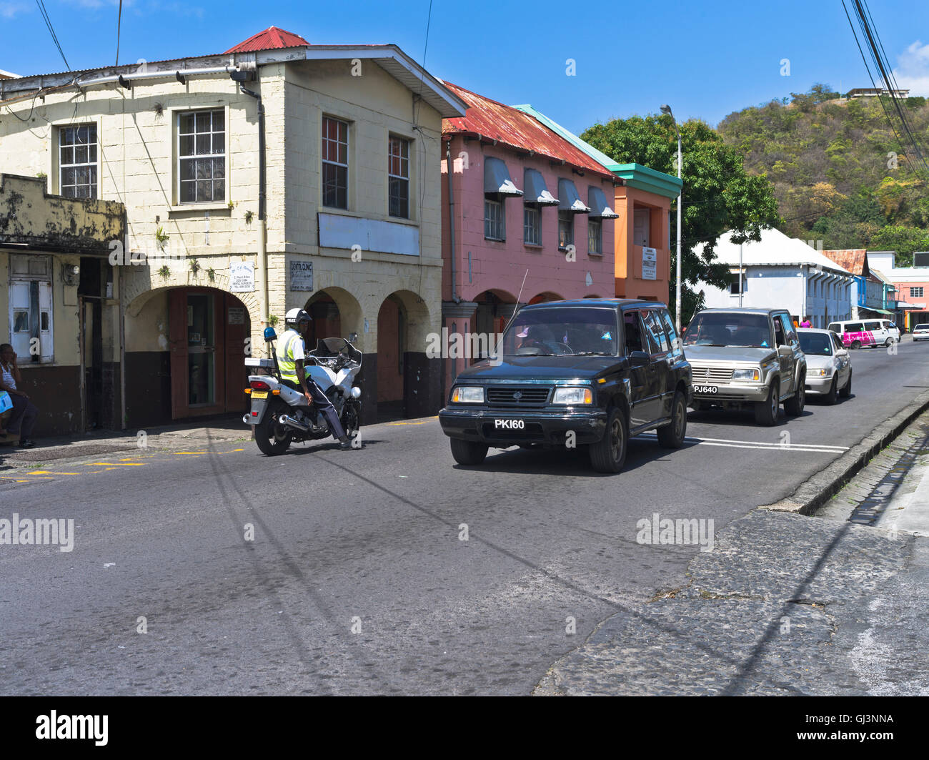 dh Kingstown ST VINCENT CARIBBEAN Caribbean police bike policeman ...