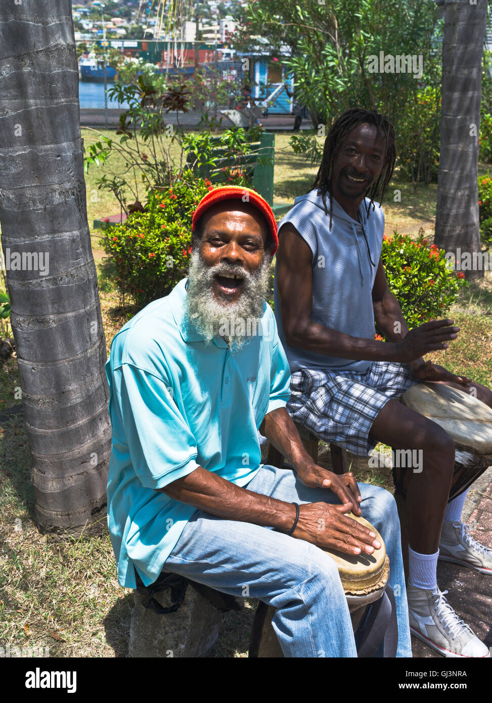 dh Kingstown ST VINCENT CARIBBEAN Happy smiling Caribbean drummers ...