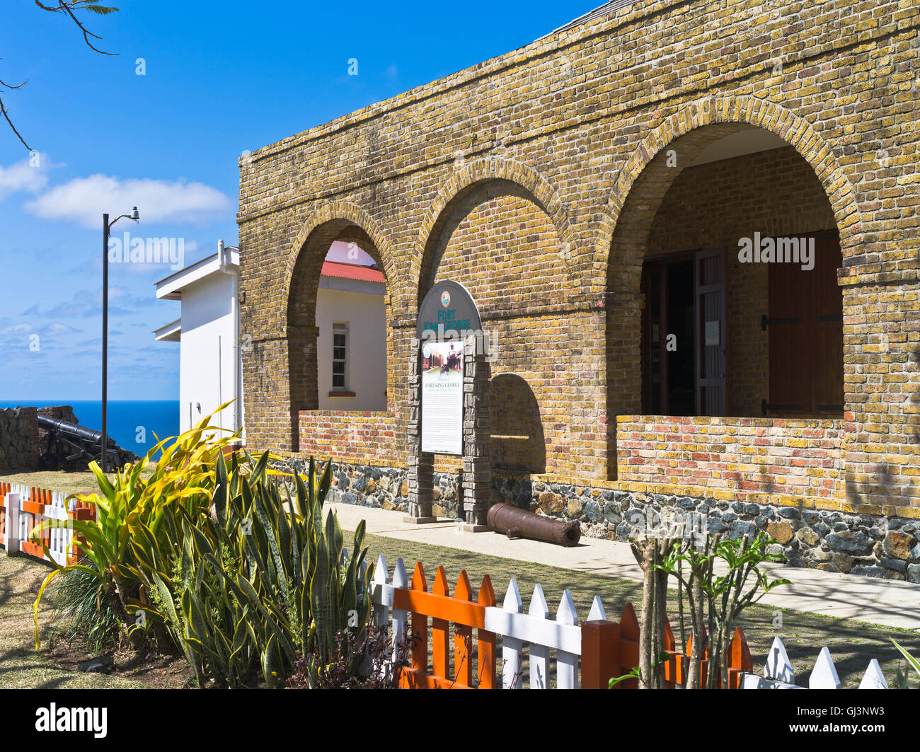 dh Scarborough TOBAGO CARIBBEAN Fort King George museum old colonial ...