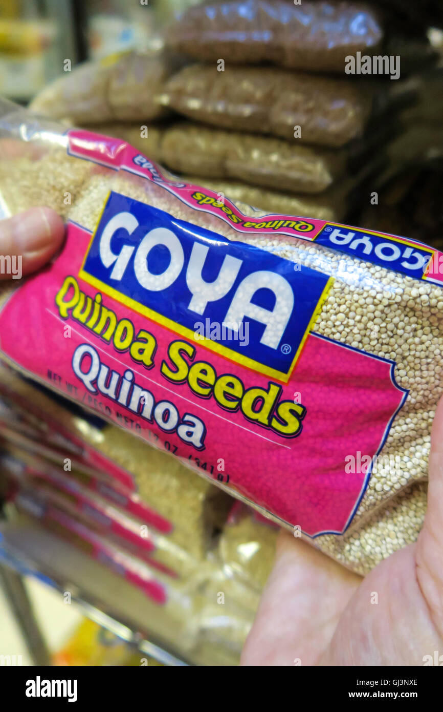 Goya Brand Quinoa Seeds, Essex Street Market, NYC Stock Photo - Alamy