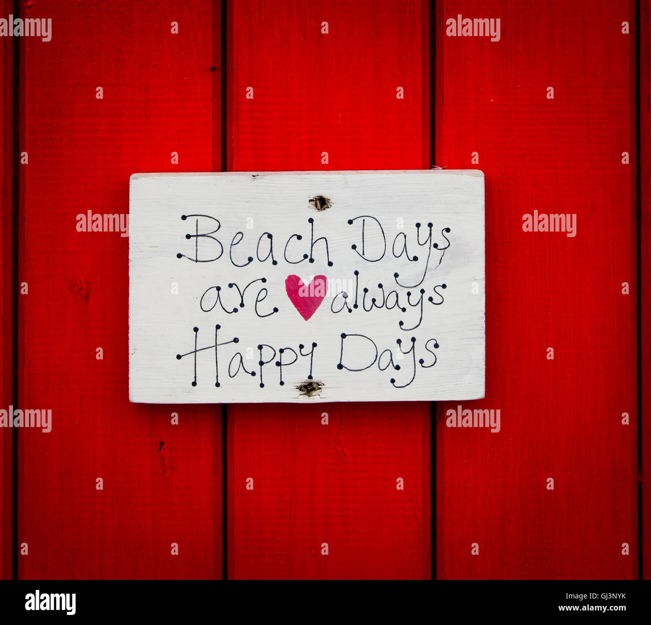 Beach Days Are Always Happy Days Stock Photo - Alamy