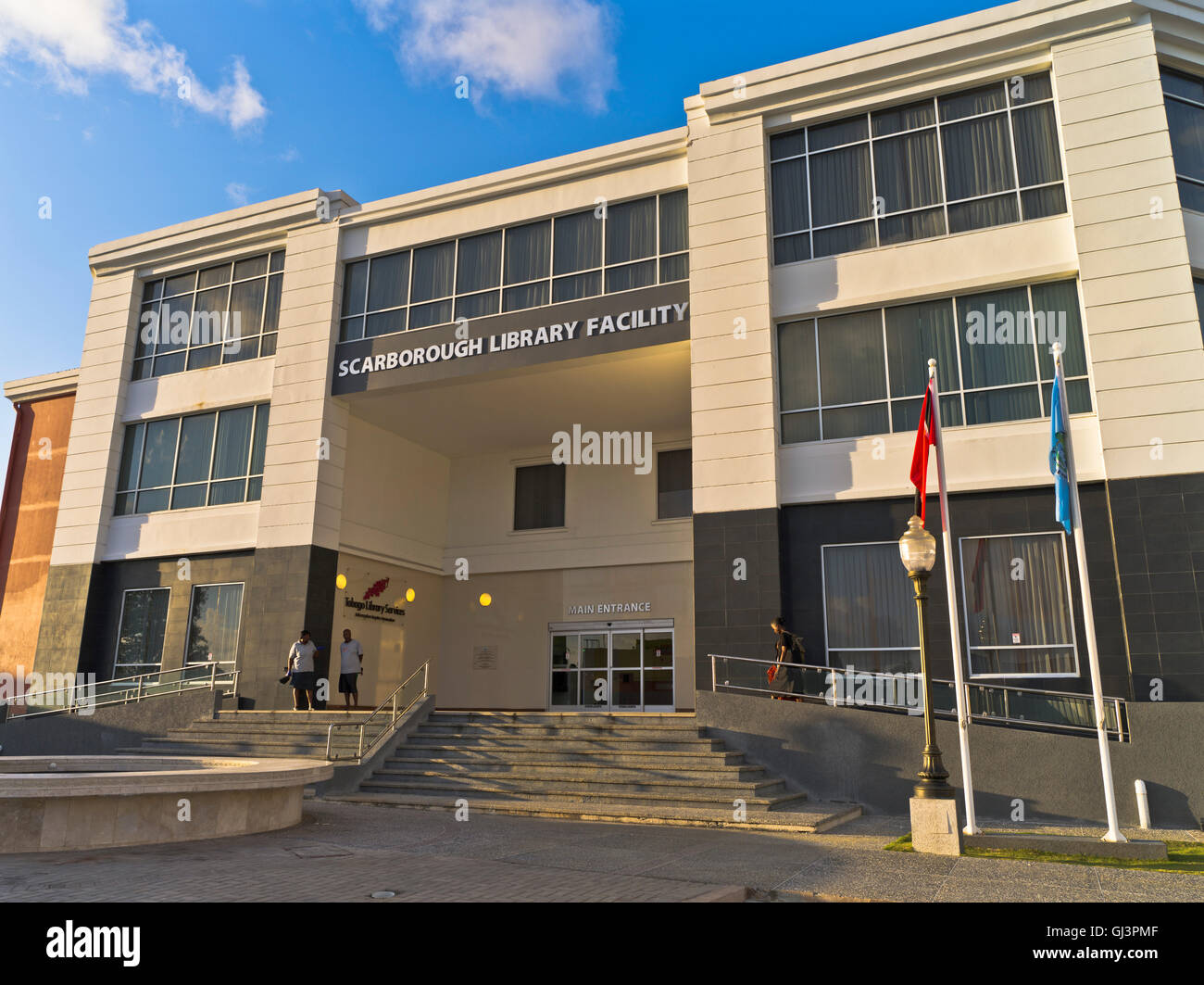 dh Scarborough TOBAGO CARIBBEAN Modern building Scarborough library ...