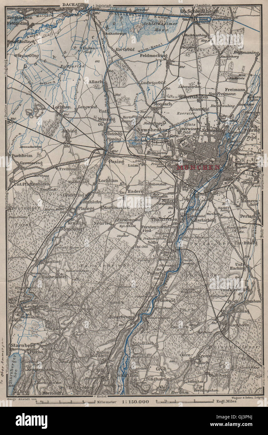 Map of munchen hi-res stock photography and images - Alamy