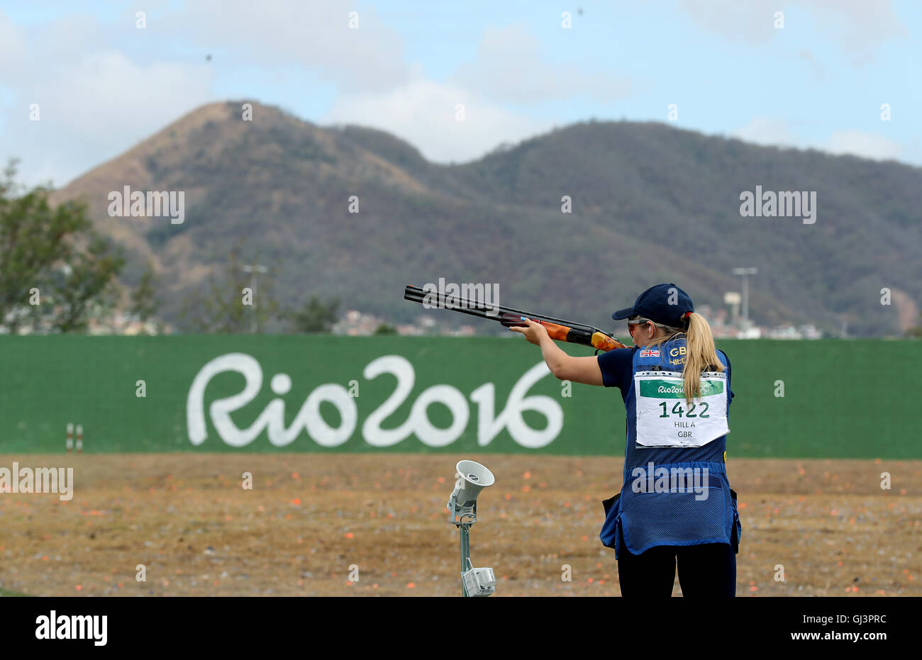 Great Britain's Amber Hill competes in the Women's Skeet Qualification ...
